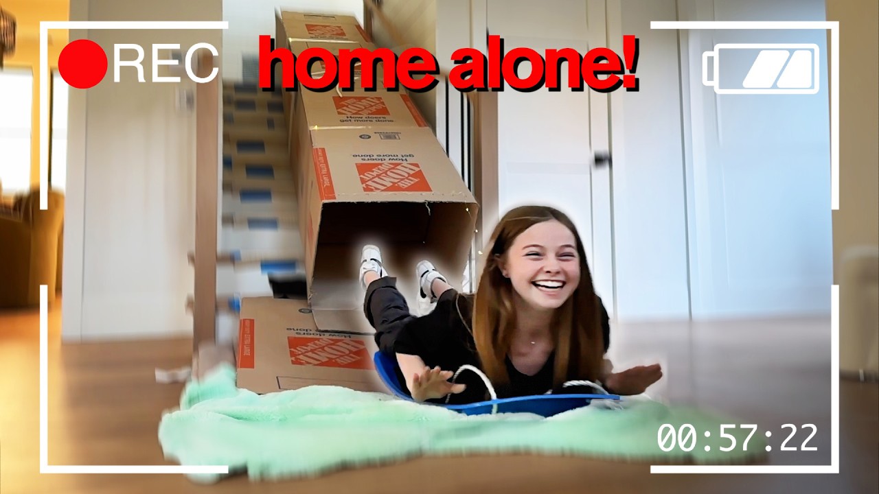 HOME ALONE Without Parents for 24 Hours *Security Cameras* - MOEPP